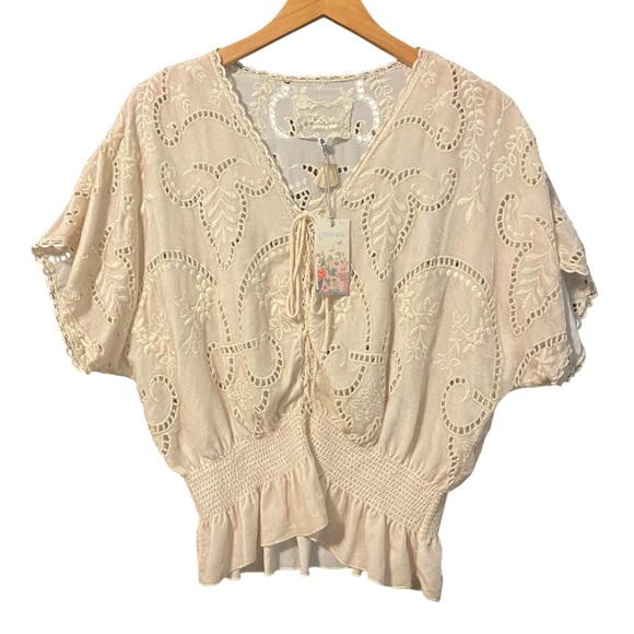 Johnny Was | Tops | Johnny Was Love Nwt Misha Smocked Eyelet ...